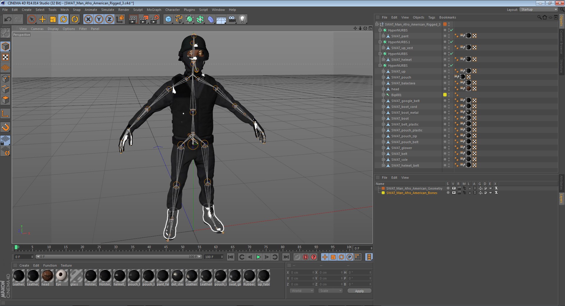 c4d suit rigged