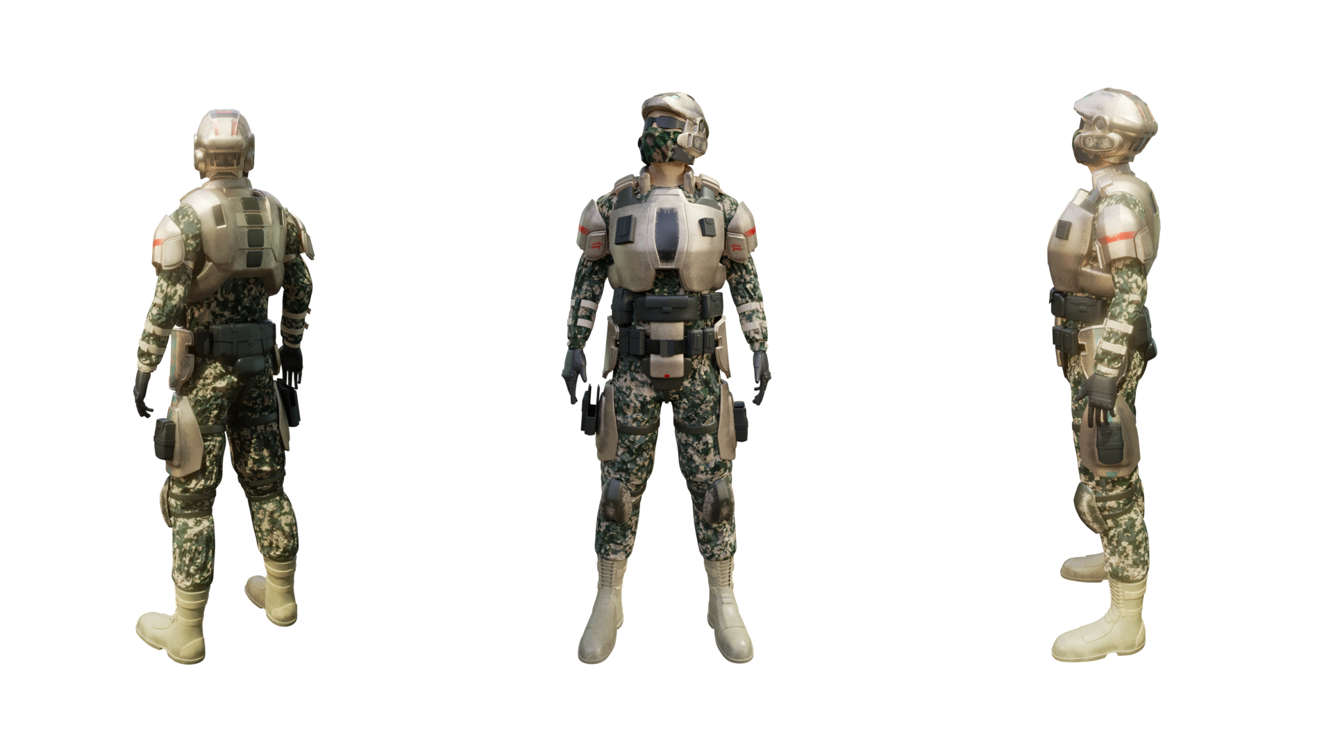 3D sci-fi marine model - TurboSquid 1707096