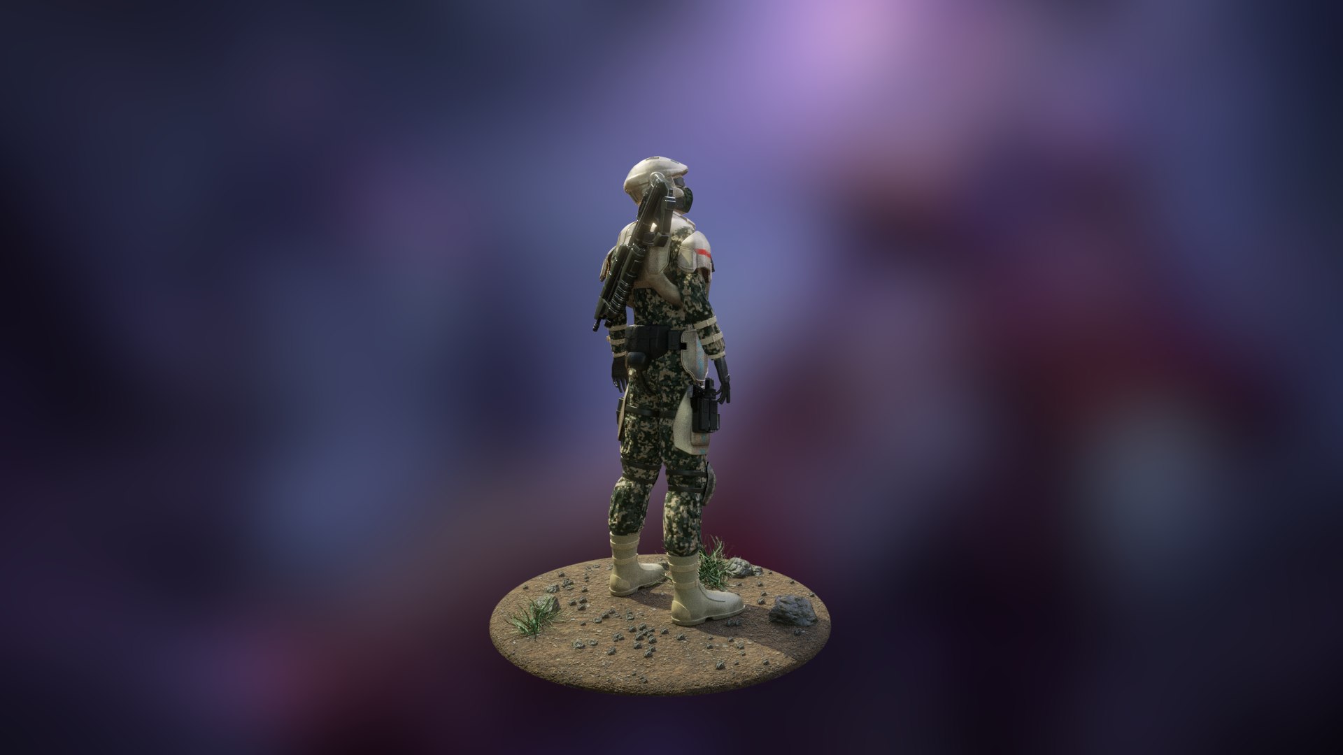 3D Sci-fi Marine Model - TurboSquid 1707096