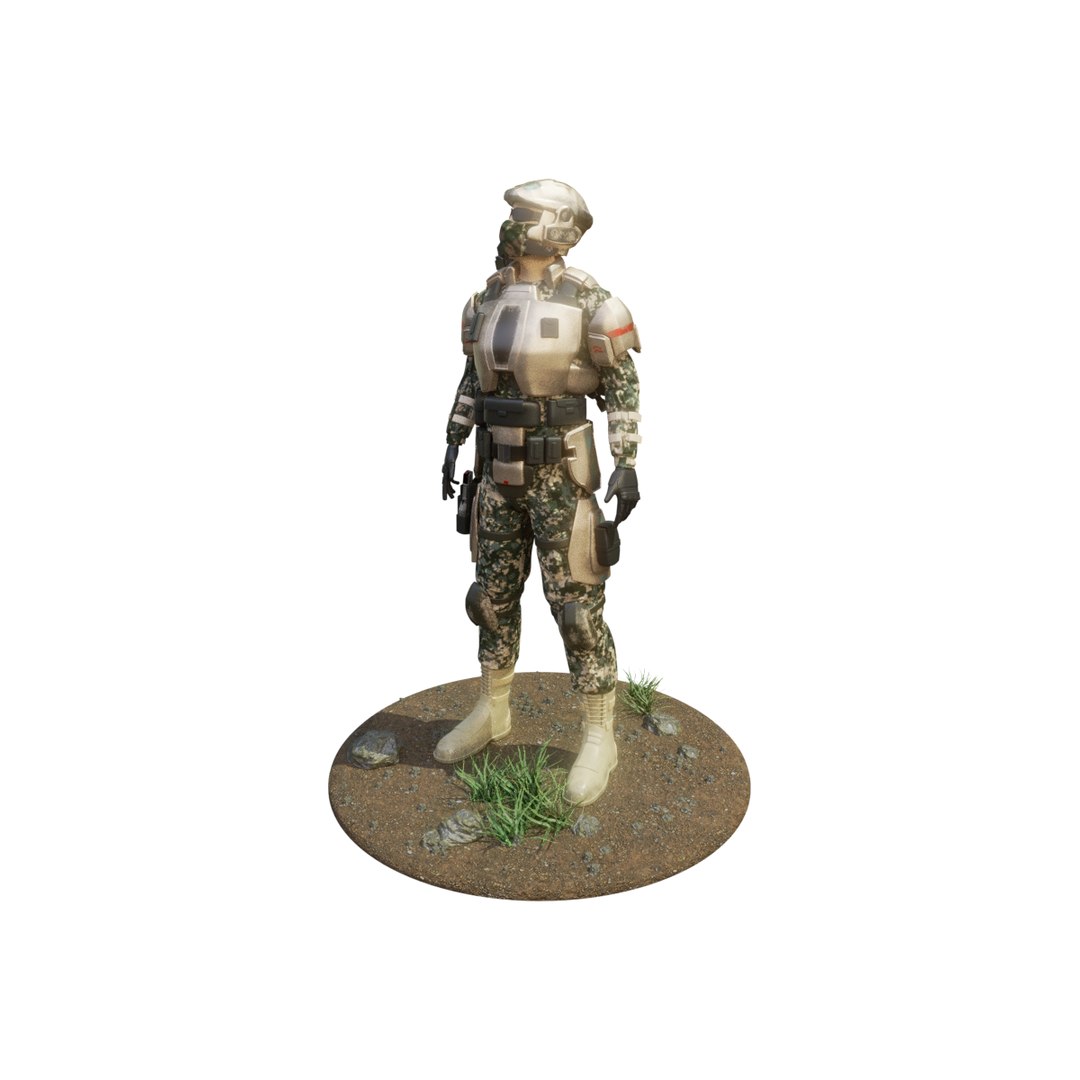 3D Sci-fi Marine Model - TurboSquid 1707096