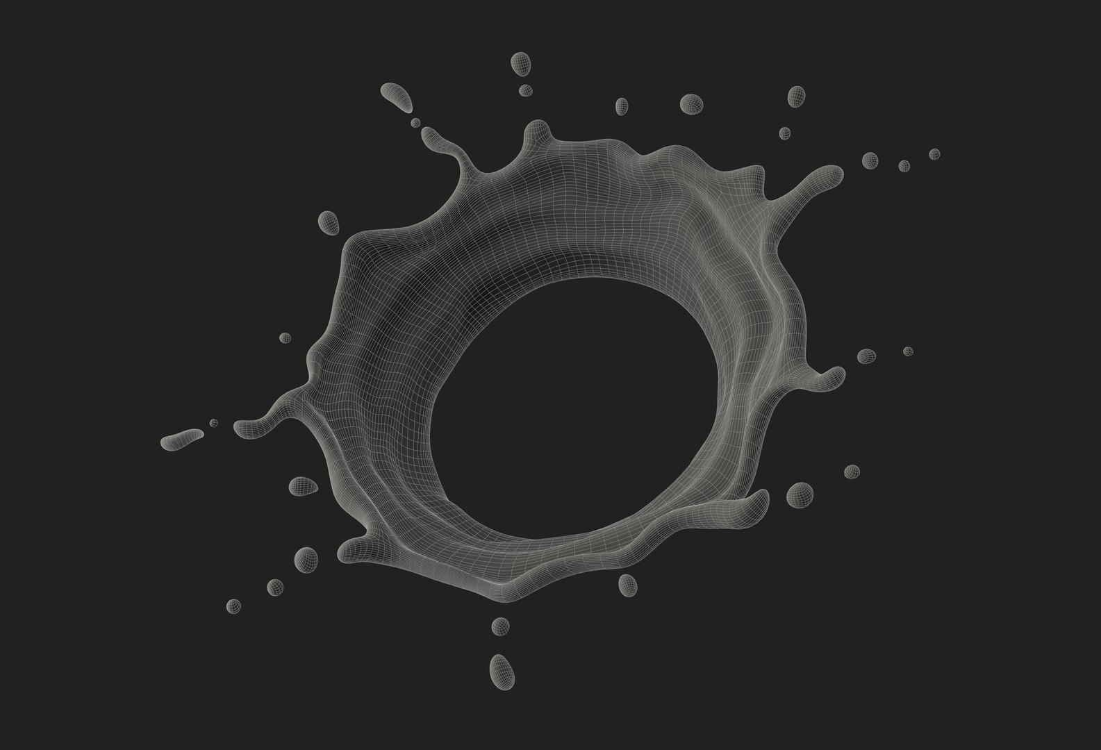3D Milk Splash Circle Model - TurboSquid 2418526