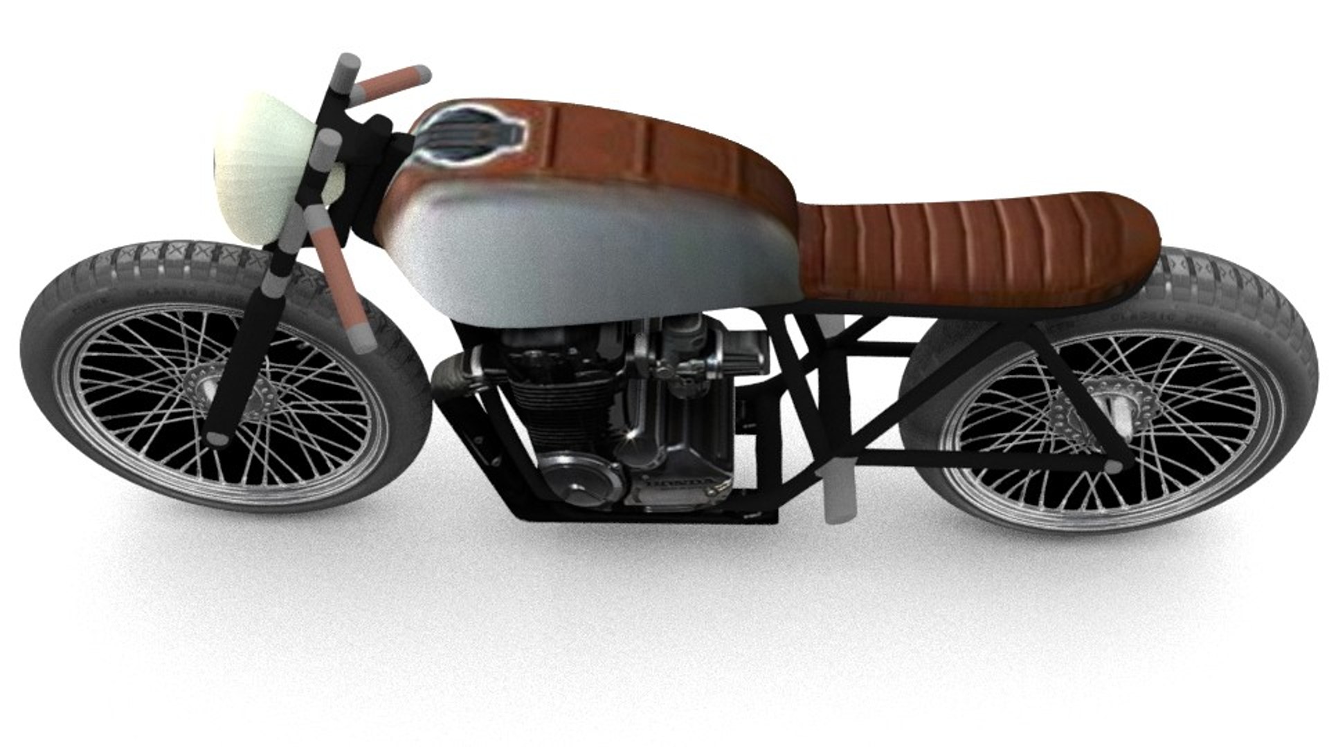 Free Simplified Cafe Racer 3d Model