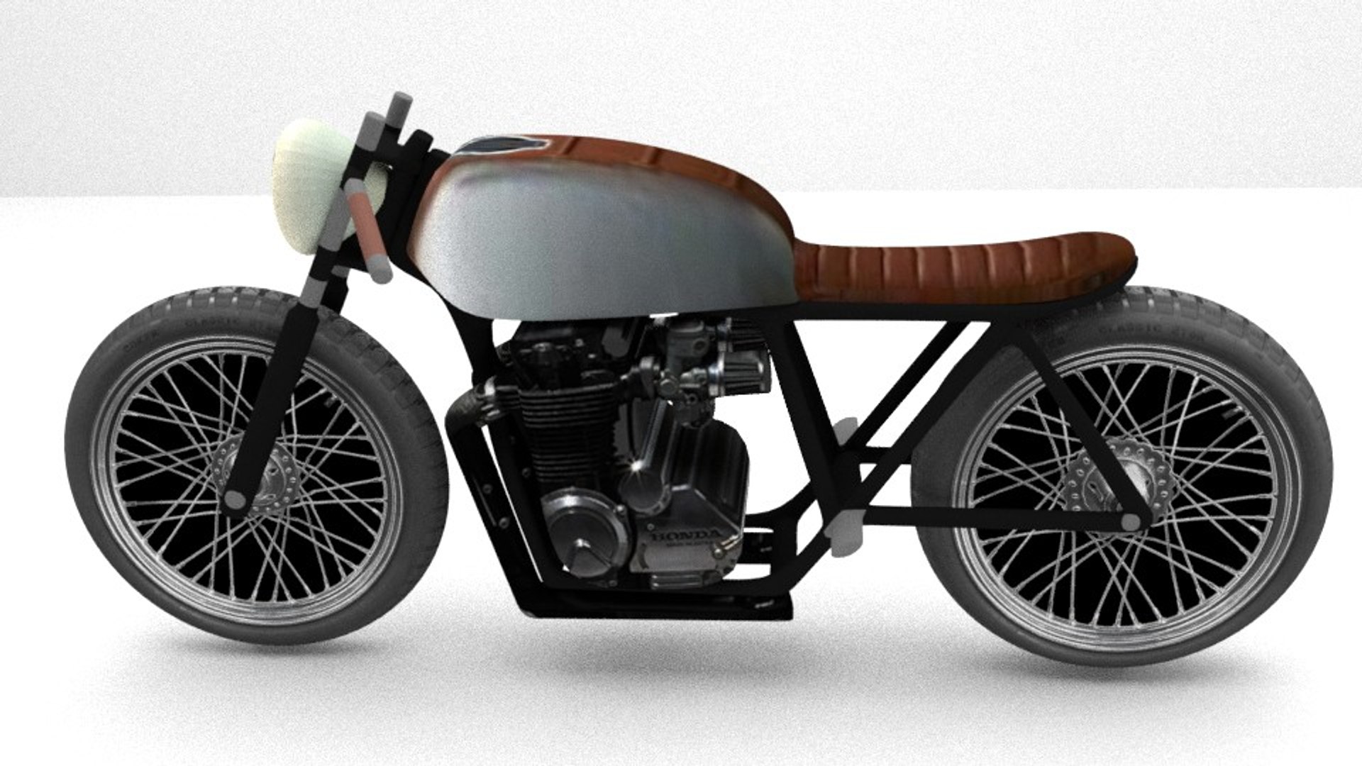 Free Simplified Cafe Racer 3d Model
