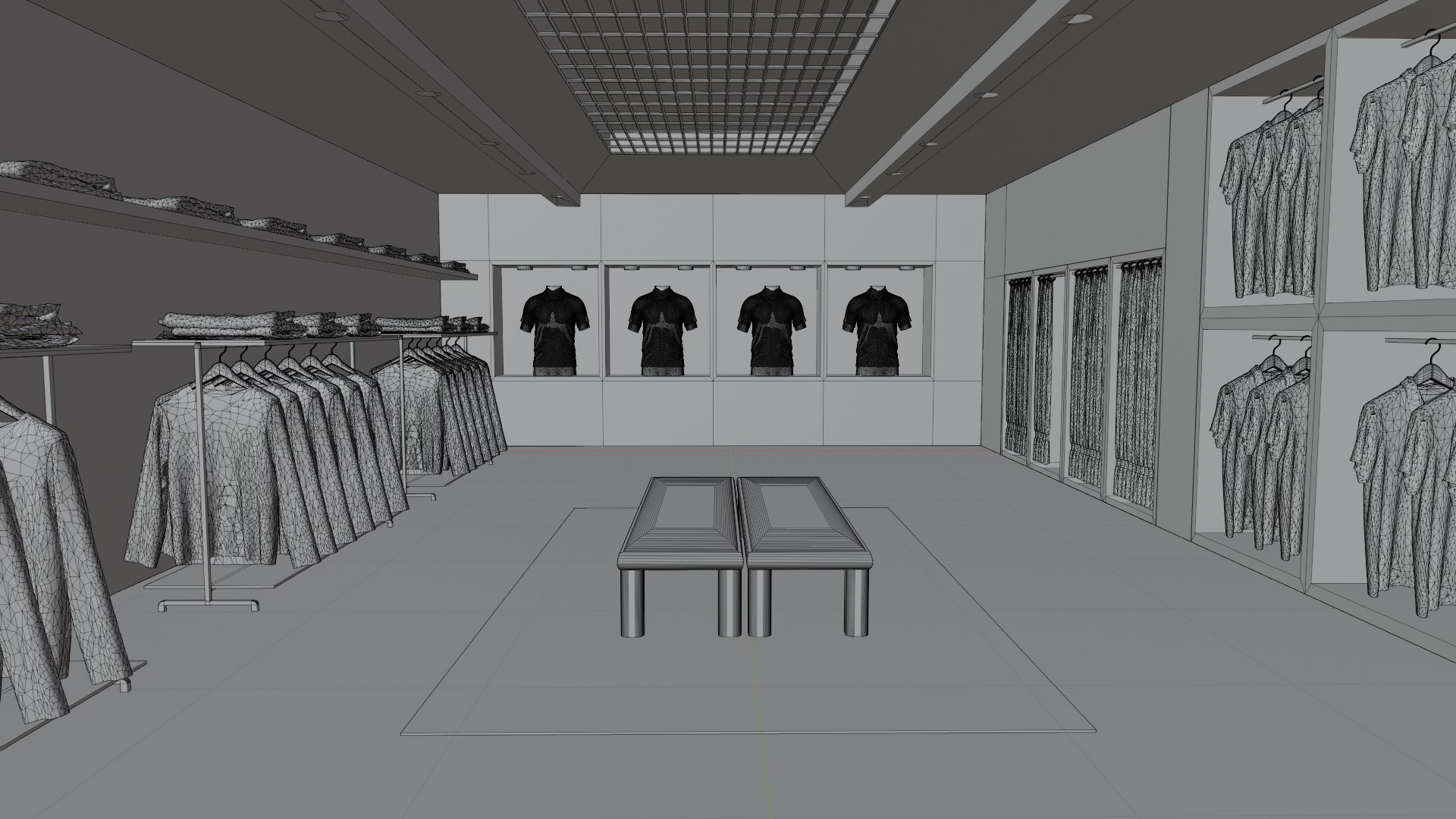 Clothing Store Interior 3D Model - TurboSquid 2157383