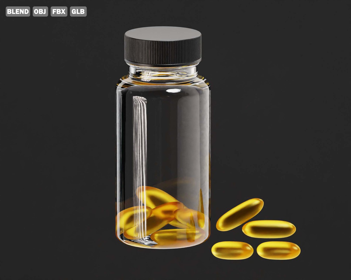 3D Pill Bottle Model - TurboSquid 2167086