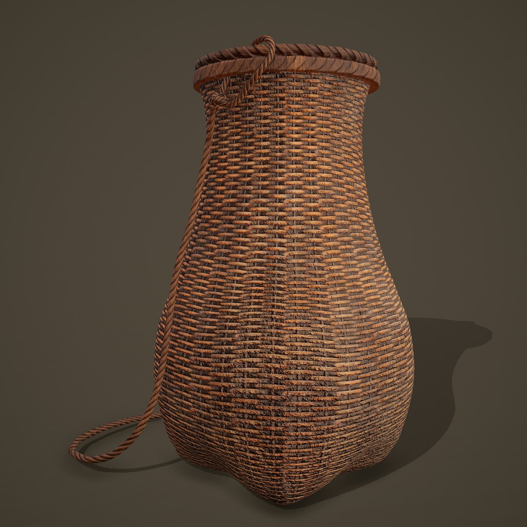 Medieval style wicker basket 3D - TurboSquid 1623260
