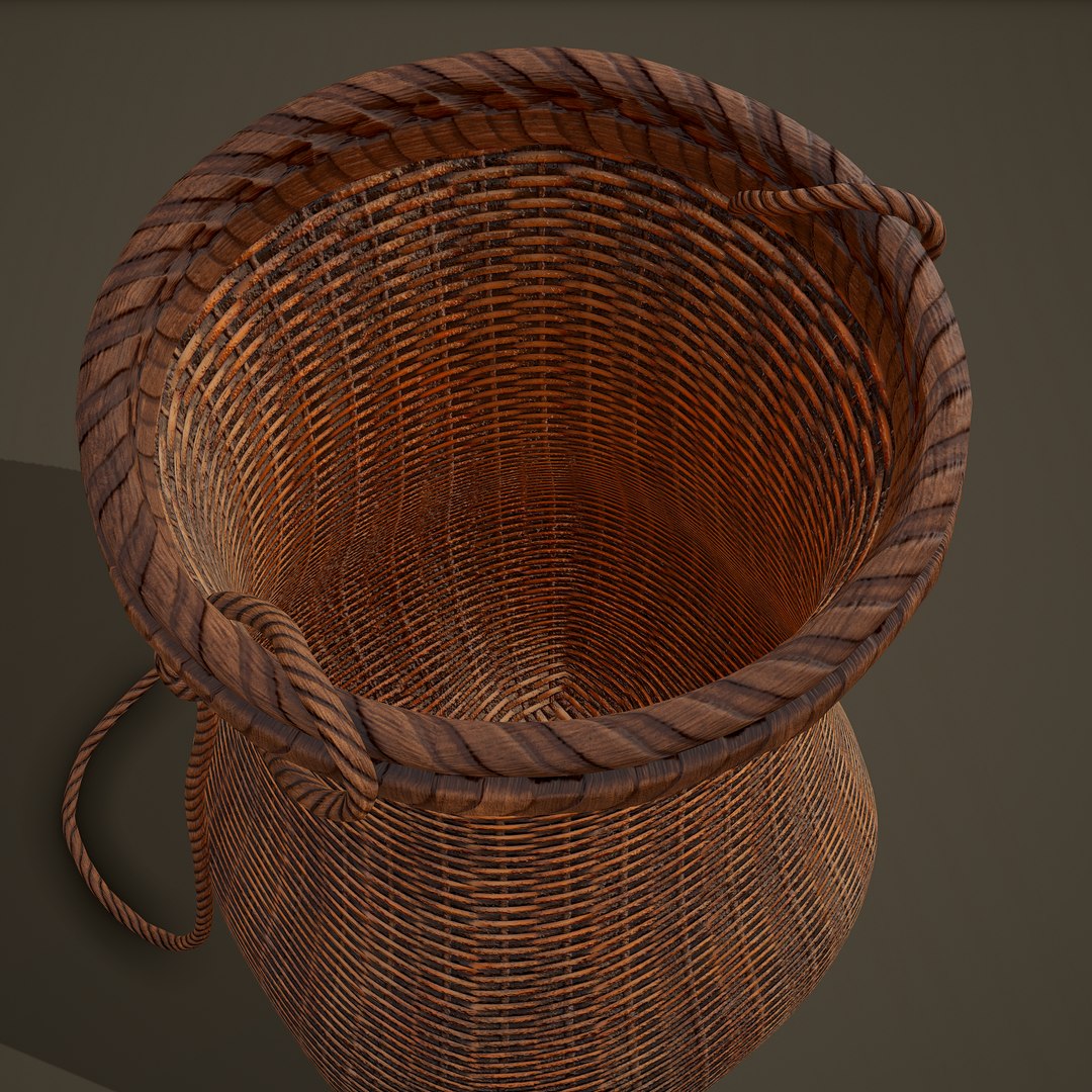 Medieval style wicker basket 3D - TurboSquid 1623260