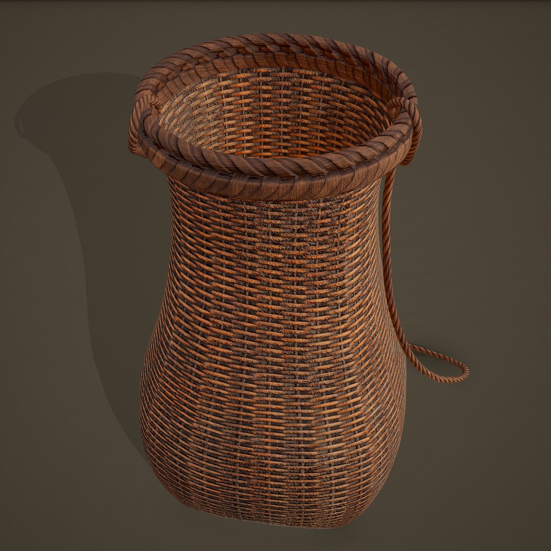 Medieval style wicker basket 3D - TurboSquid 1623260