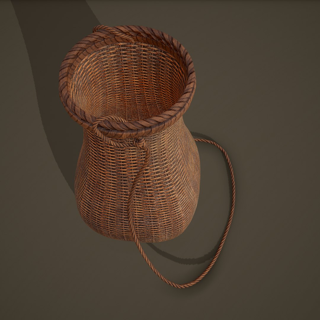 Medieval style wicker basket 3D - TurboSquid 1623260