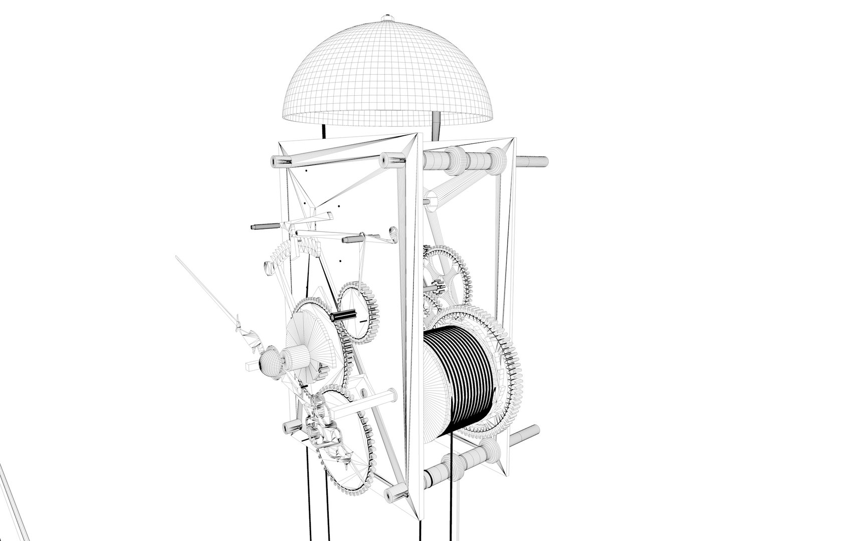 3D model interior design clock meganism - TurboSquid 1254990