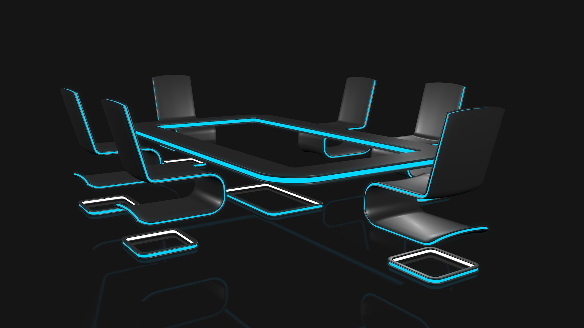 3D Sci Fi Confrence Table Model - TurboSquid 2308297