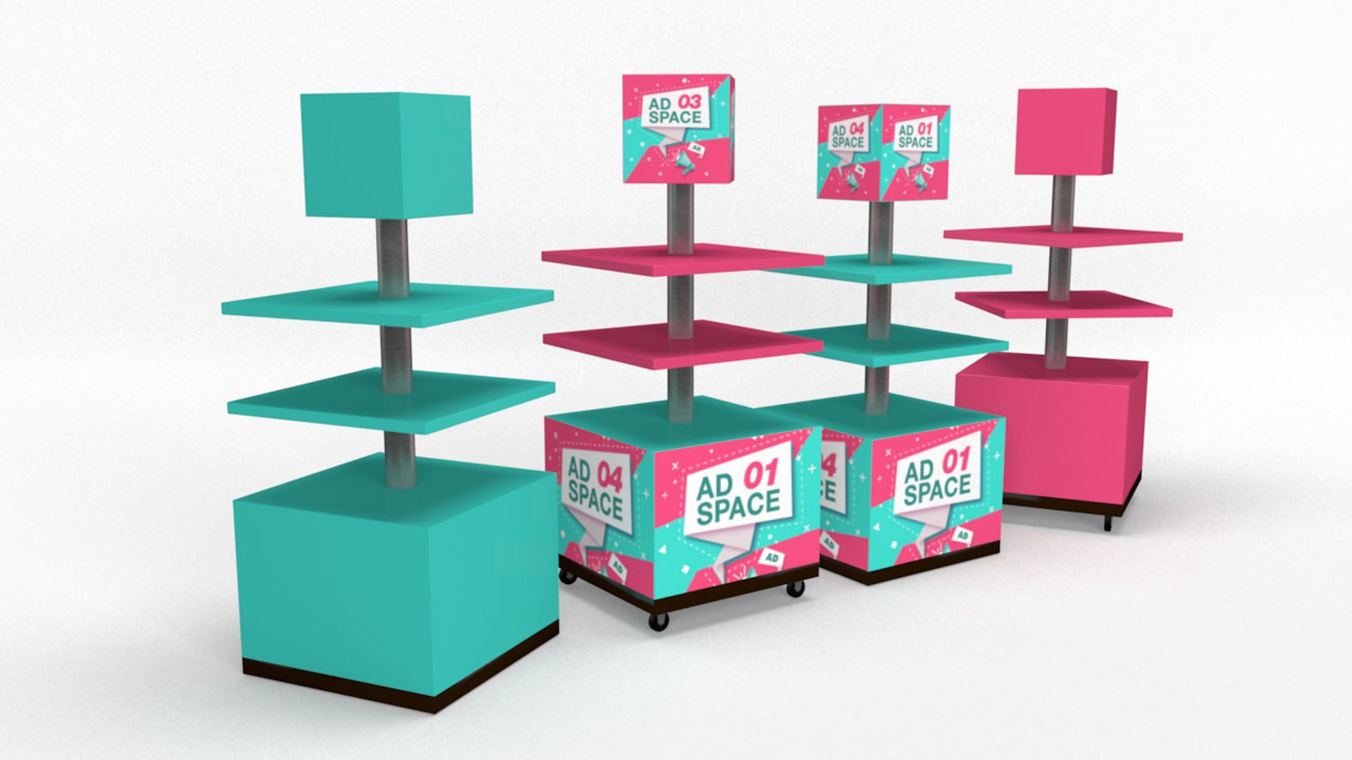 3D Product Display Exhibitor Cube Model - TurboSquid 1554864