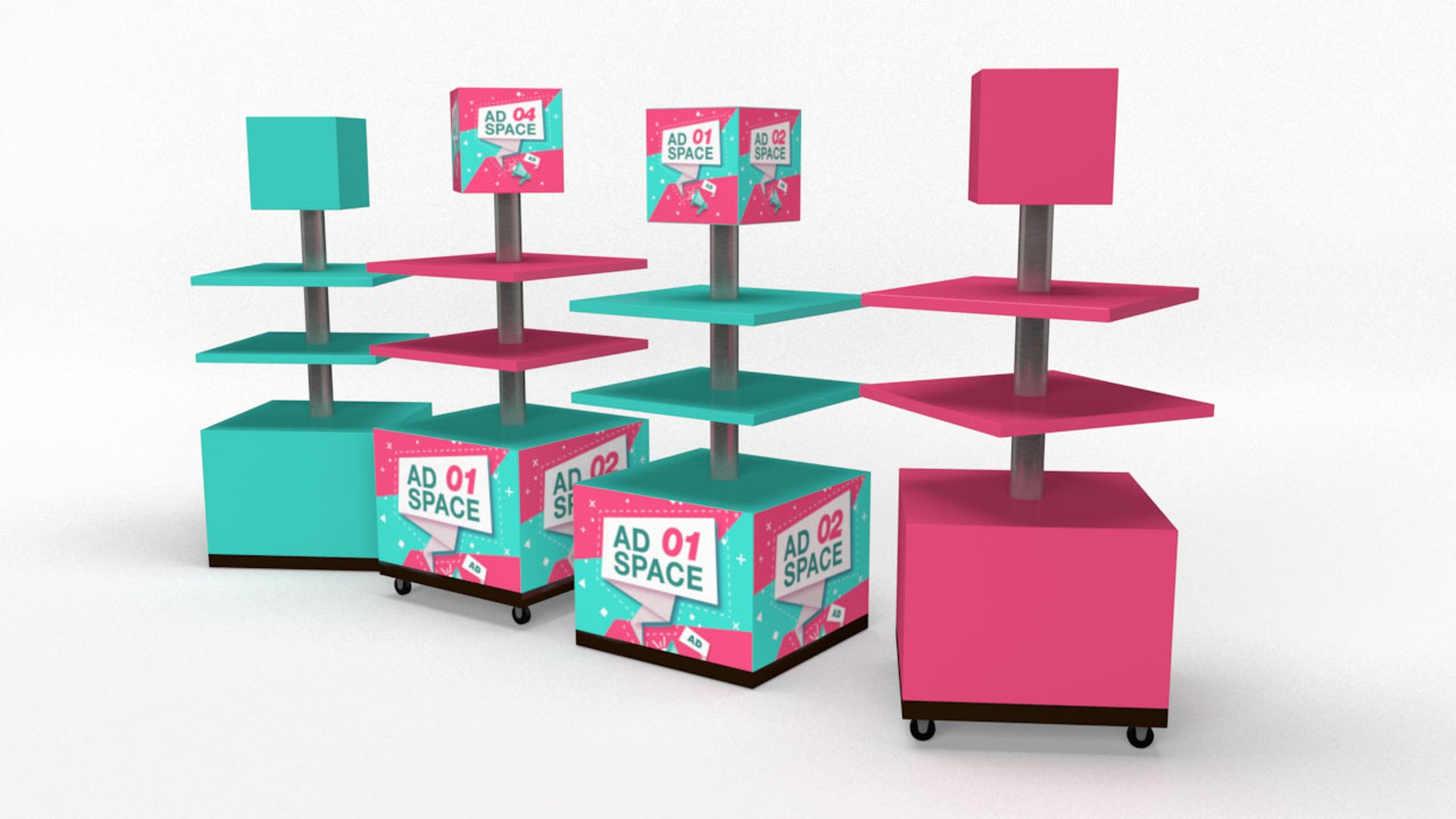 3D Product Display Exhibitor Cube Model - TurboSquid 1554864
