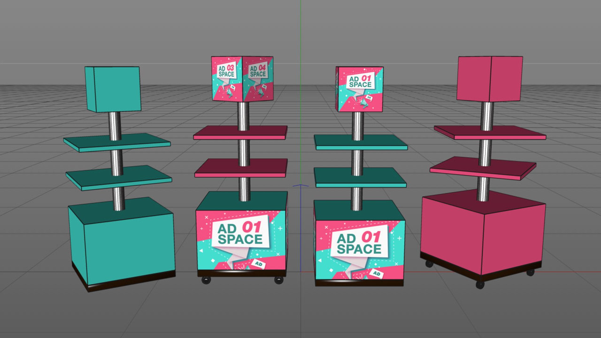 3D Product Display Exhibitor Cube Model - TurboSquid 1554864