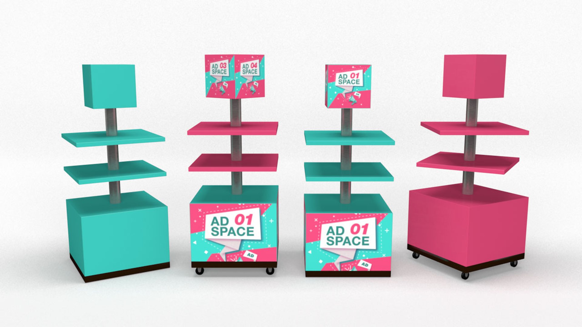 3D Product Display Exhibitor Cube Model - TurboSquid 1554864