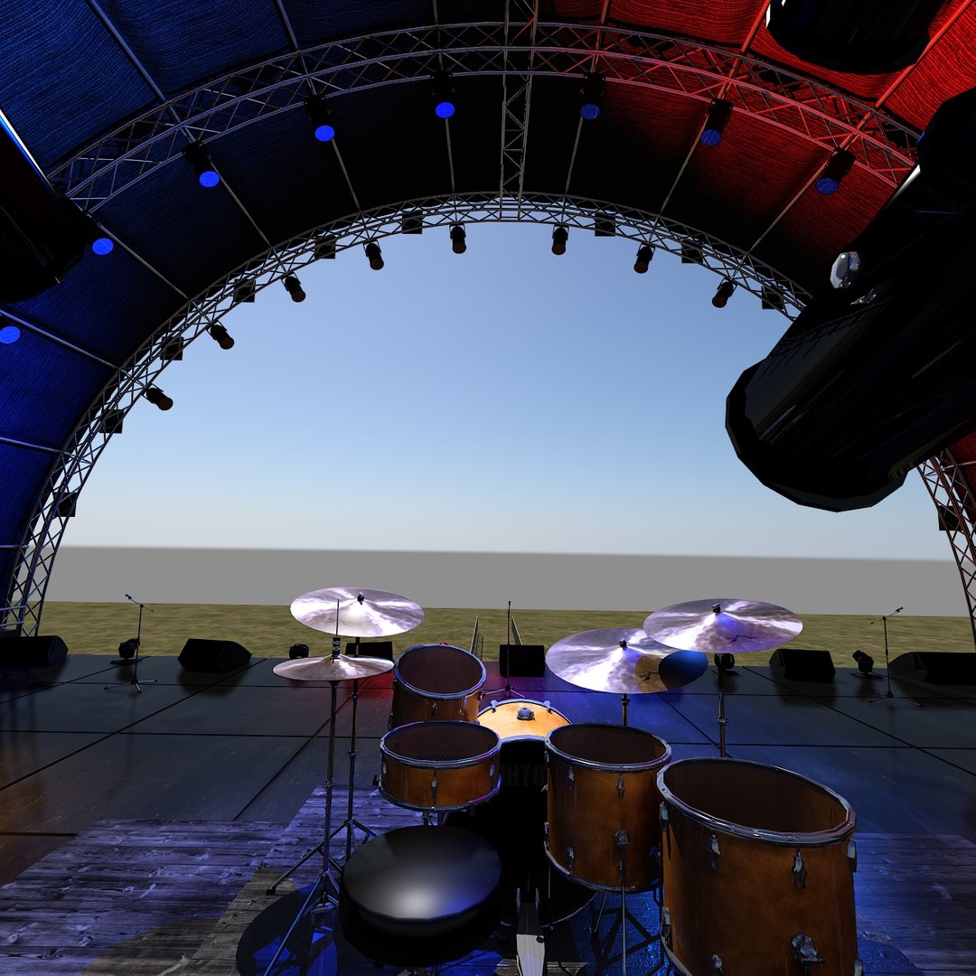 3d Model Of Scene Live Stage Lights