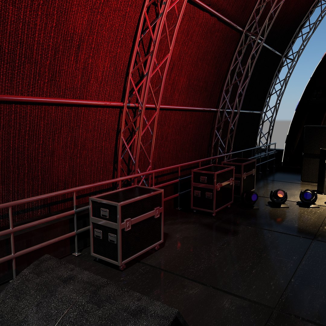 3d Model Of Scene Live Stage Lights