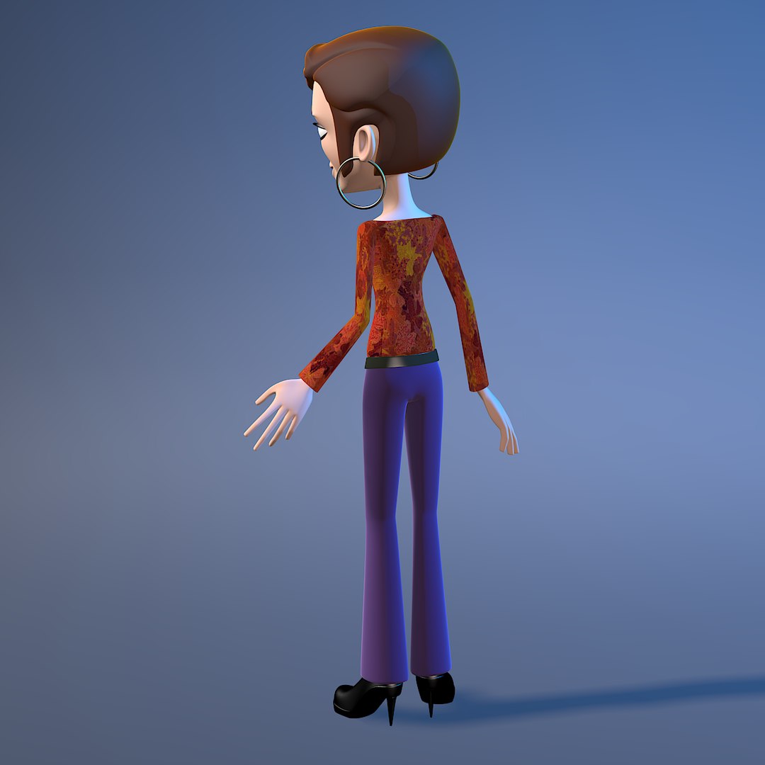 3D Cartoon Office Character Woman - TurboSquid 1275037