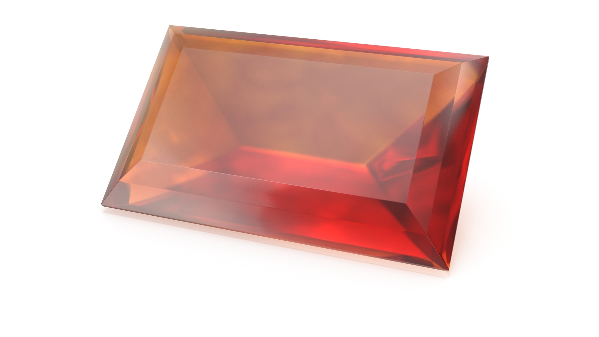 Baguette Cut Amber 3D - TurboSquid 1850605