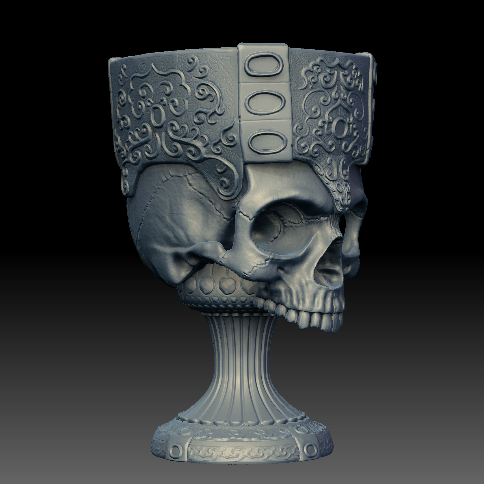 3D skull goblet printable - TurboSquid 1680608