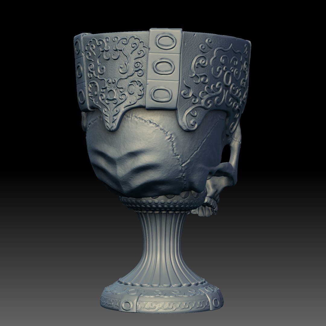 3D skull goblet printable - TurboSquid 1680608