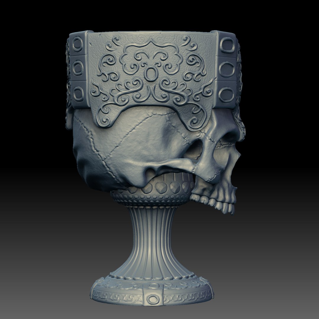 3D skull goblet printable - TurboSquid 1680608