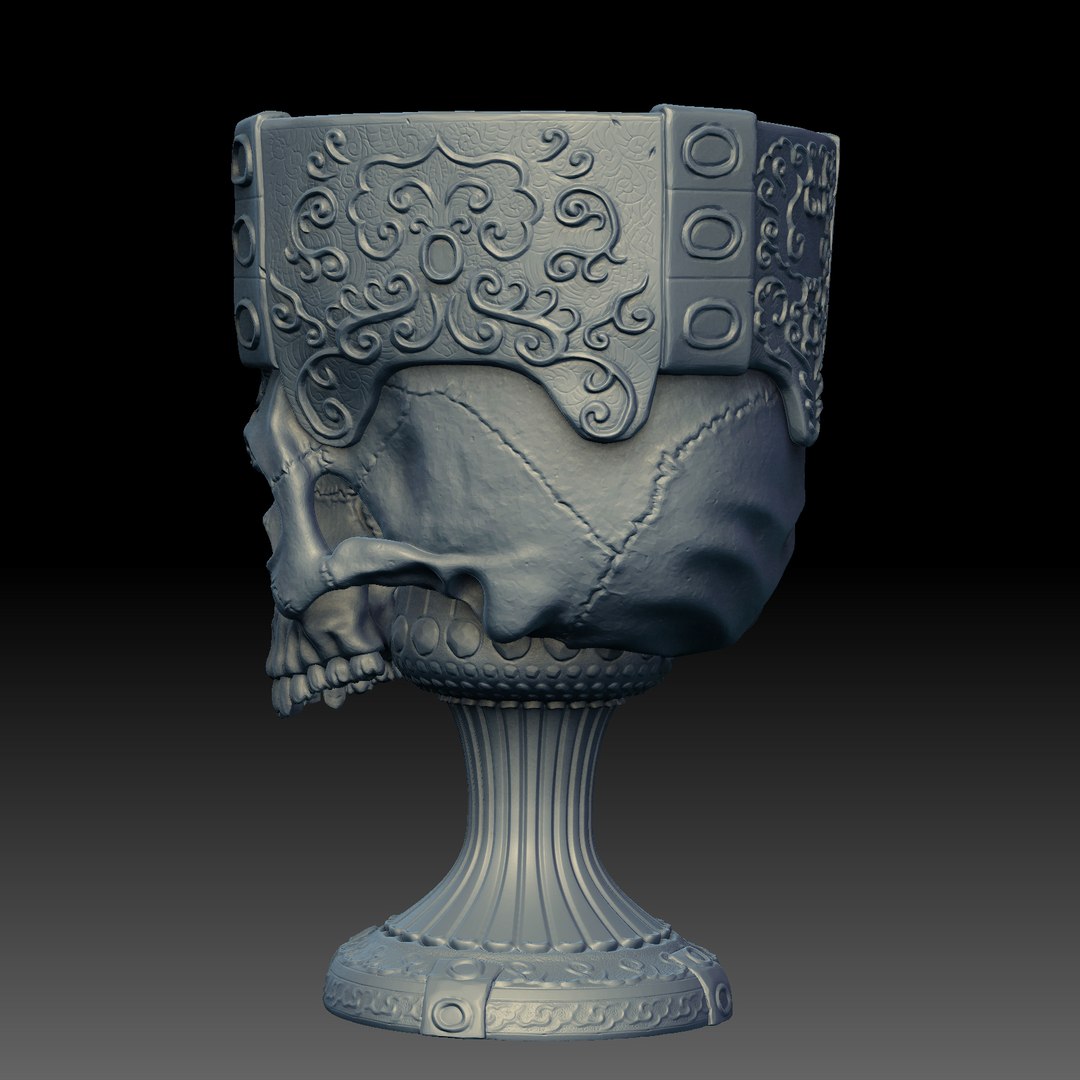 3D skull goblet printable - TurboSquid 1680608
