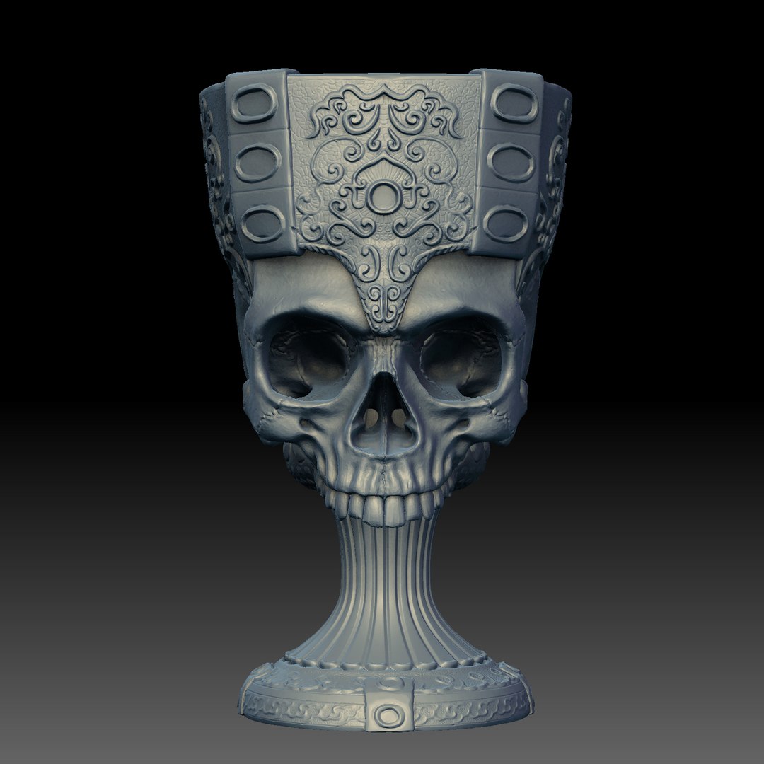 3D skull goblet printable - TurboSquid 1680608