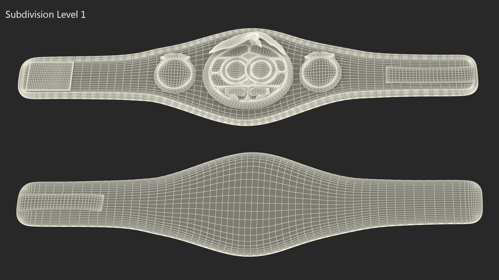 3D Model International Boxing Federation Belt Whithout Fur - TurboSquid ...