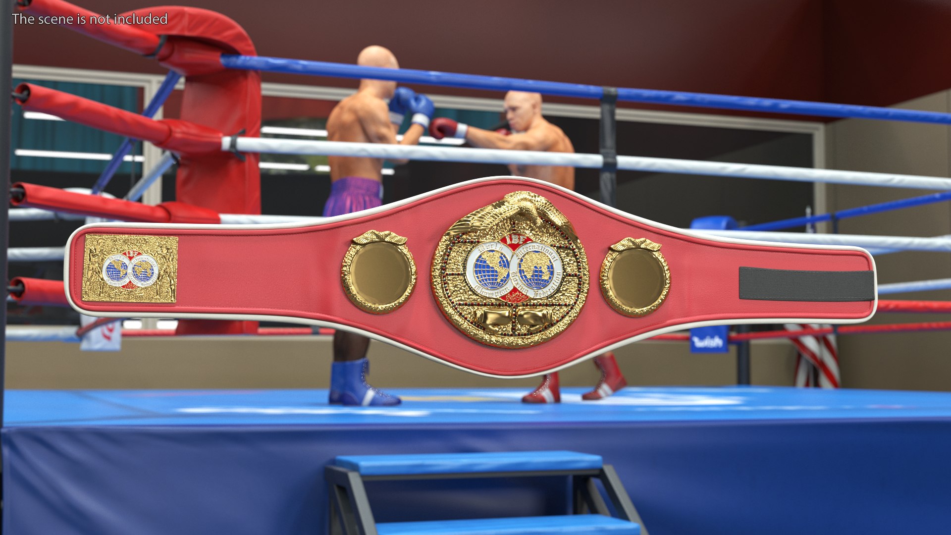 3D Model International Boxing Federation Belt Whithout Fur - TurboSquid ...
