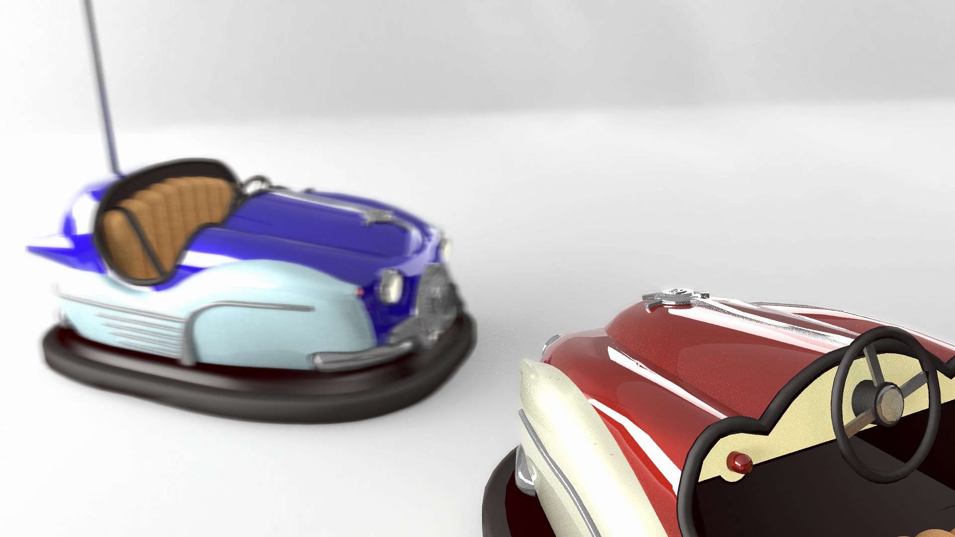 bumper car 3d obj