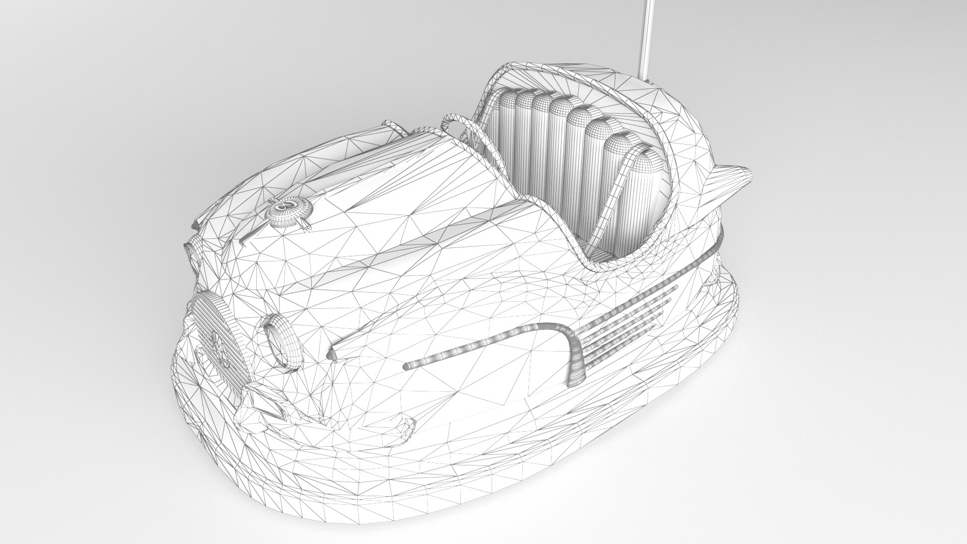 bumper car 3d obj