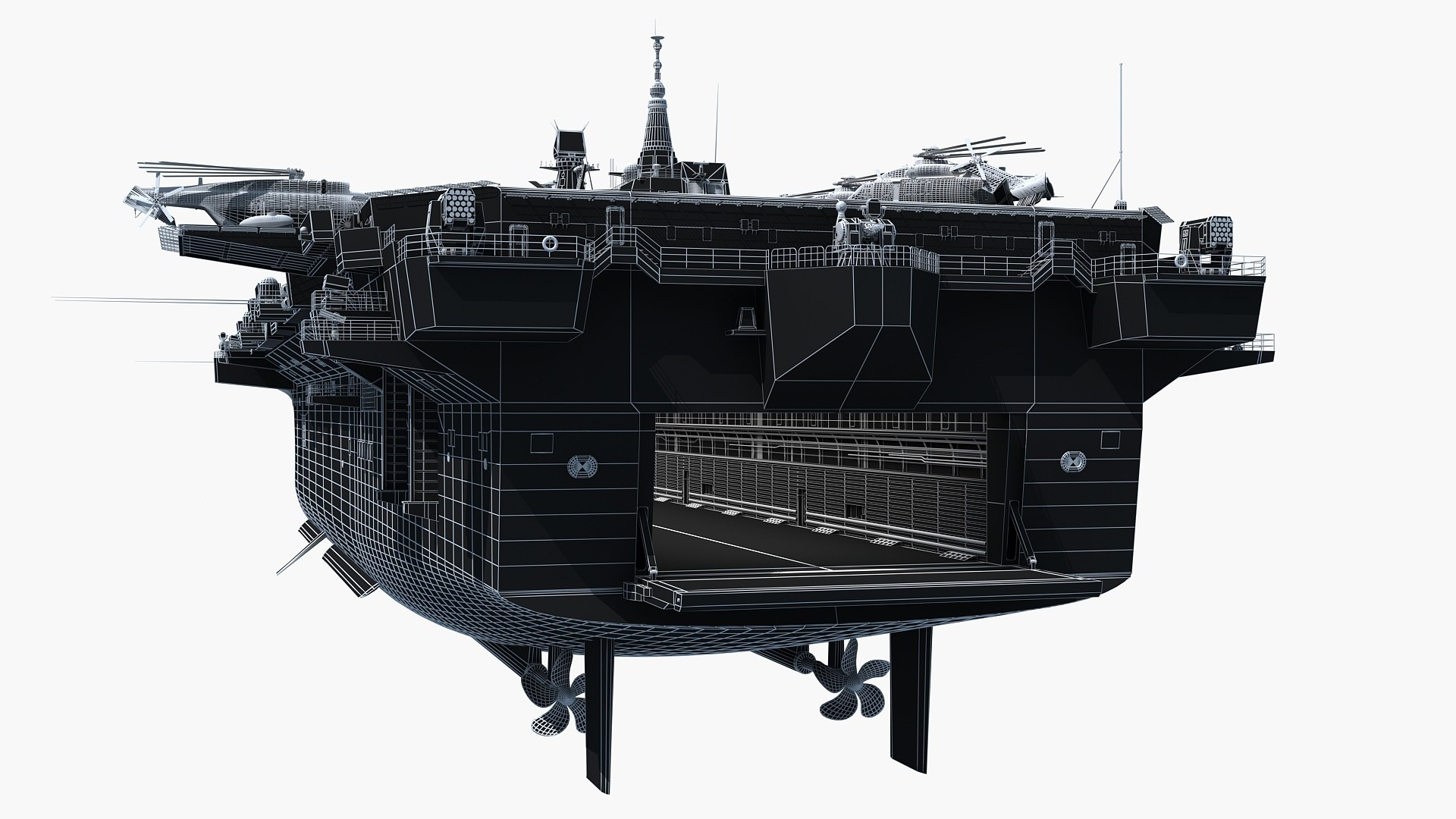 3D Chinese Navy Type 076 Amphibious Assault Ship With Shipboard ...