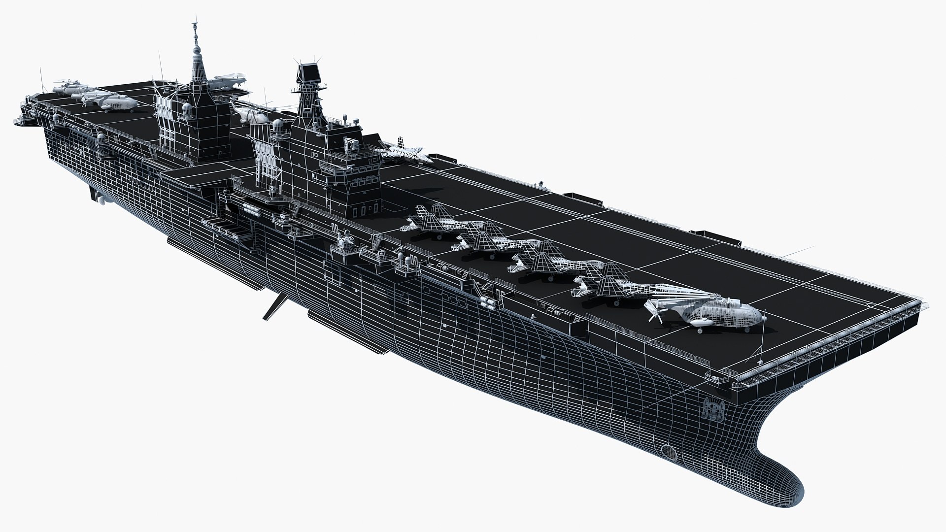 3D Chinese Navy Type 076 Amphibious Assault Ship With Shipboard ...