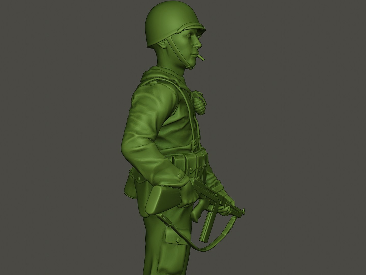 American Soldier Ww2 Standguard 3D Model - TurboSquid 1441790