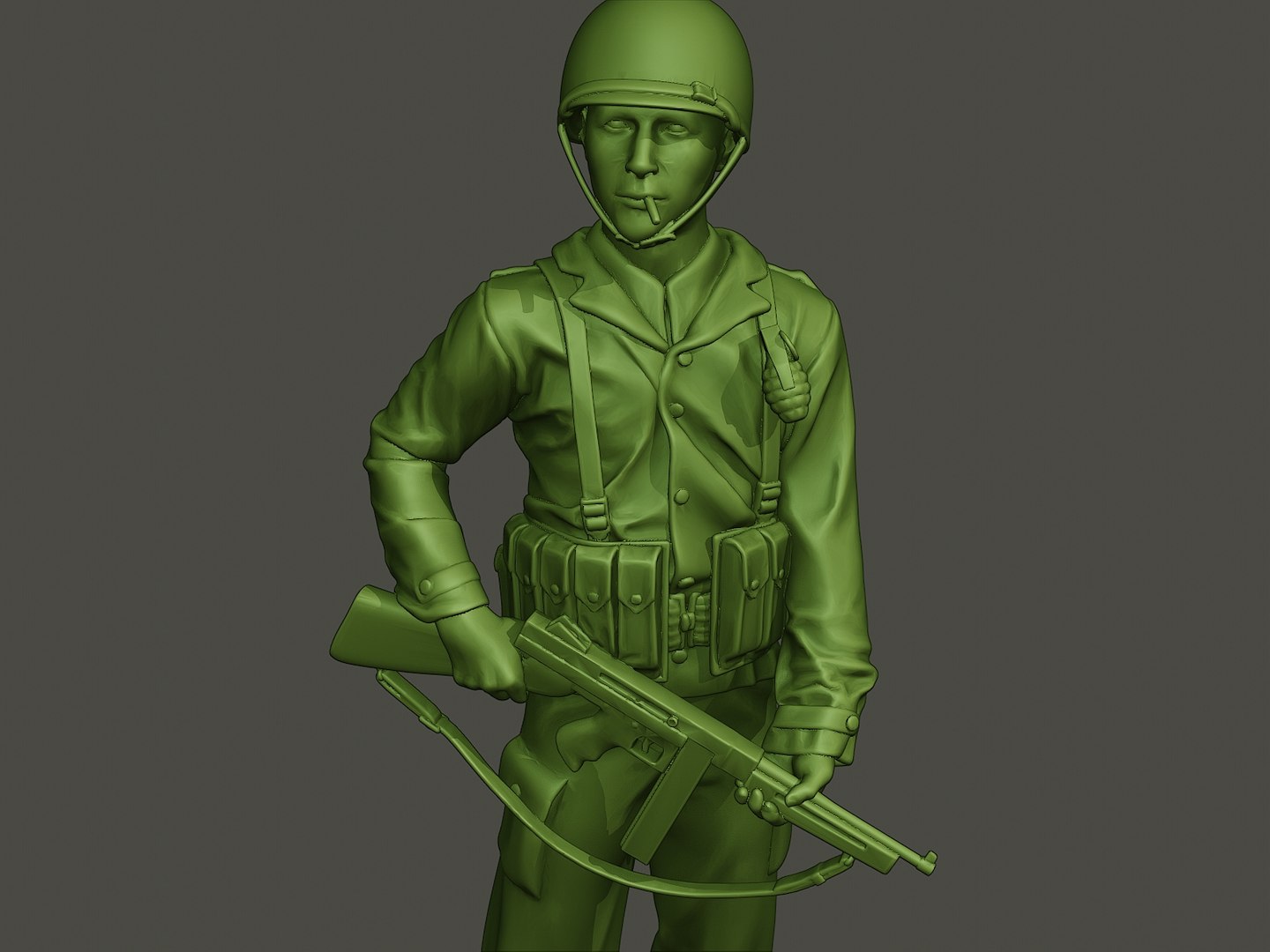 American Soldier Ww2 Standguard 3D Model - TurboSquid 1441790
