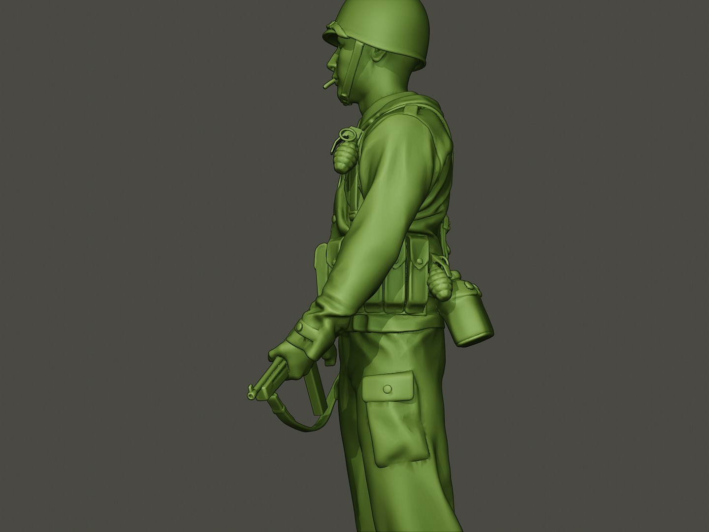 American Soldier Ww2 Standguard 3D Model - TurboSquid 1441790