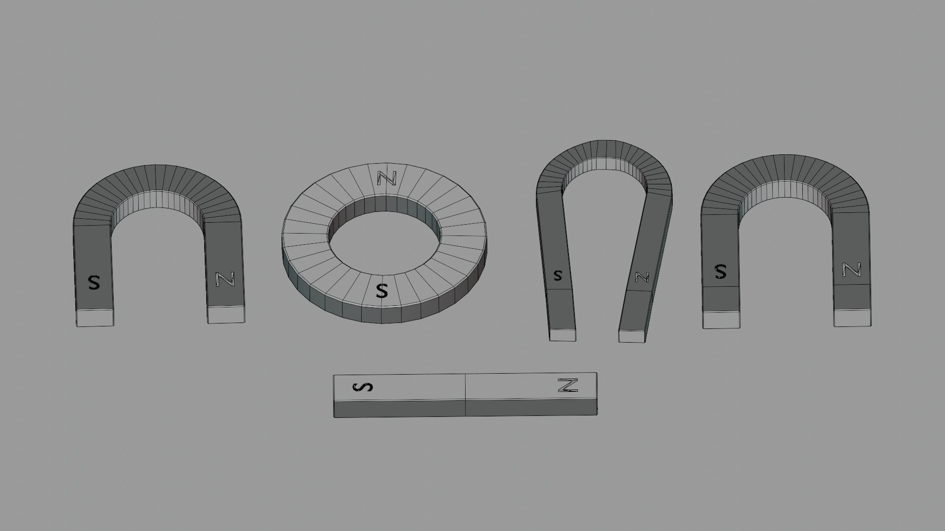 Free 3D Educational Low-Poly 3D Magnet Collection - TurboSquid 2255423