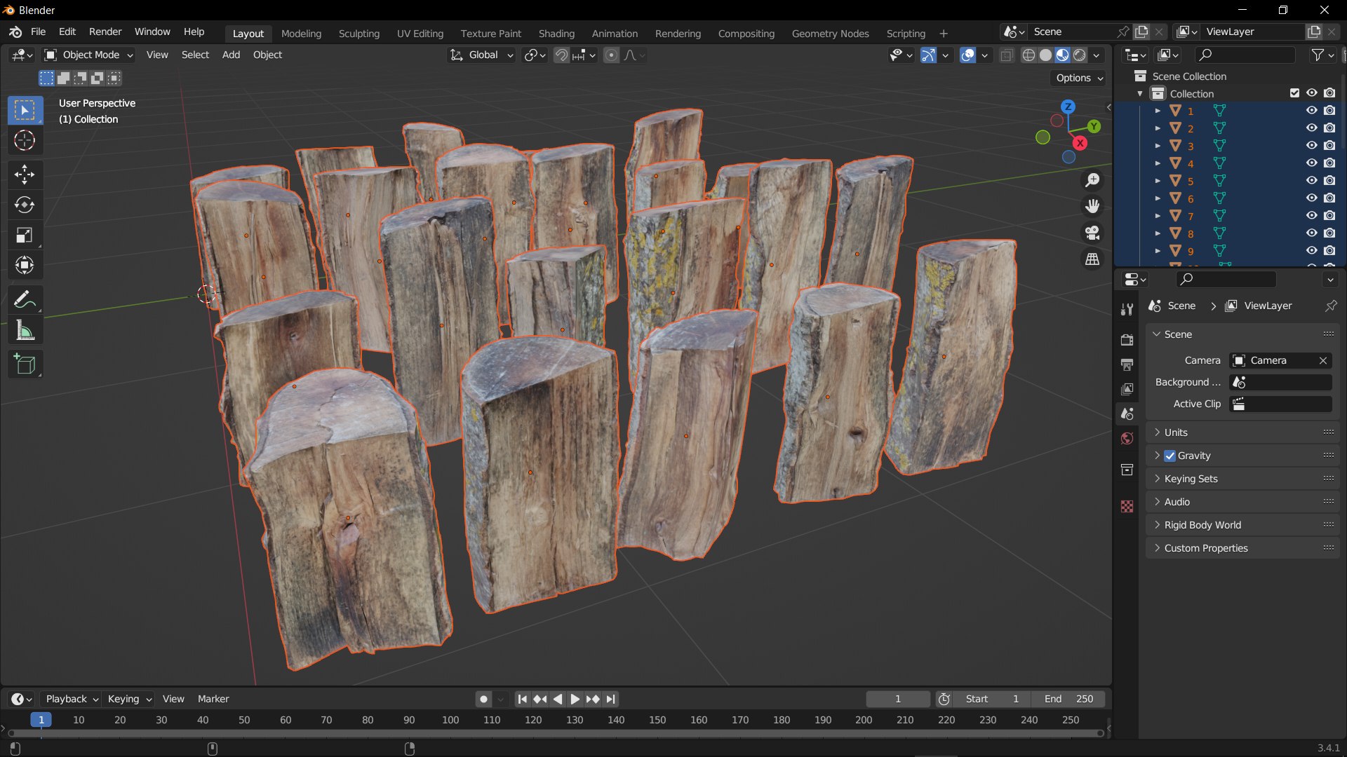 Half Wood Scan Pack 3D - TurboSquid 2125885