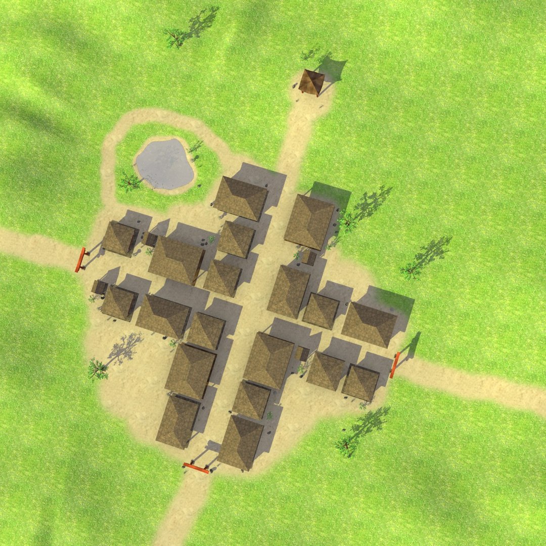 Japanese Town 3d Model