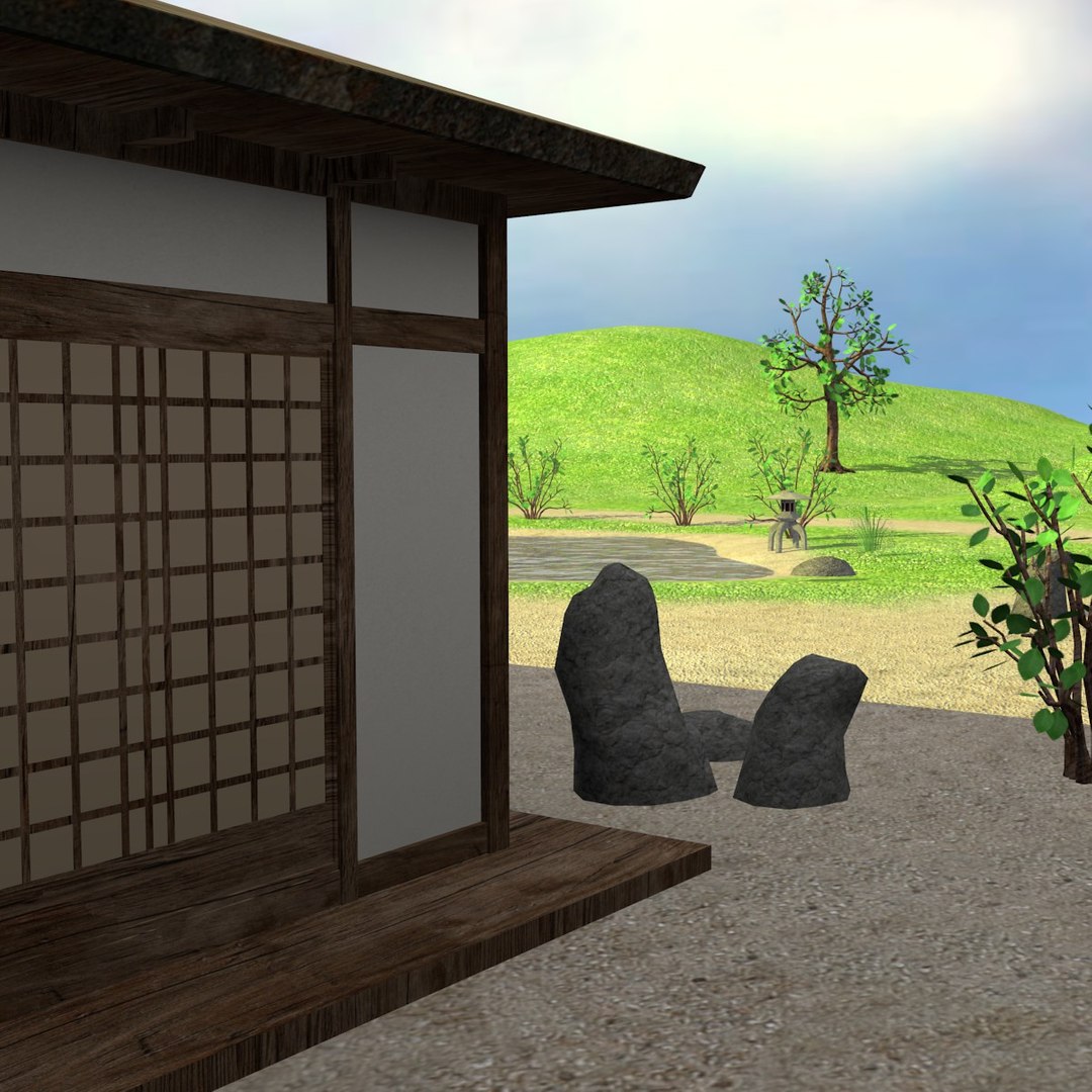 Japanese Town 3d Model