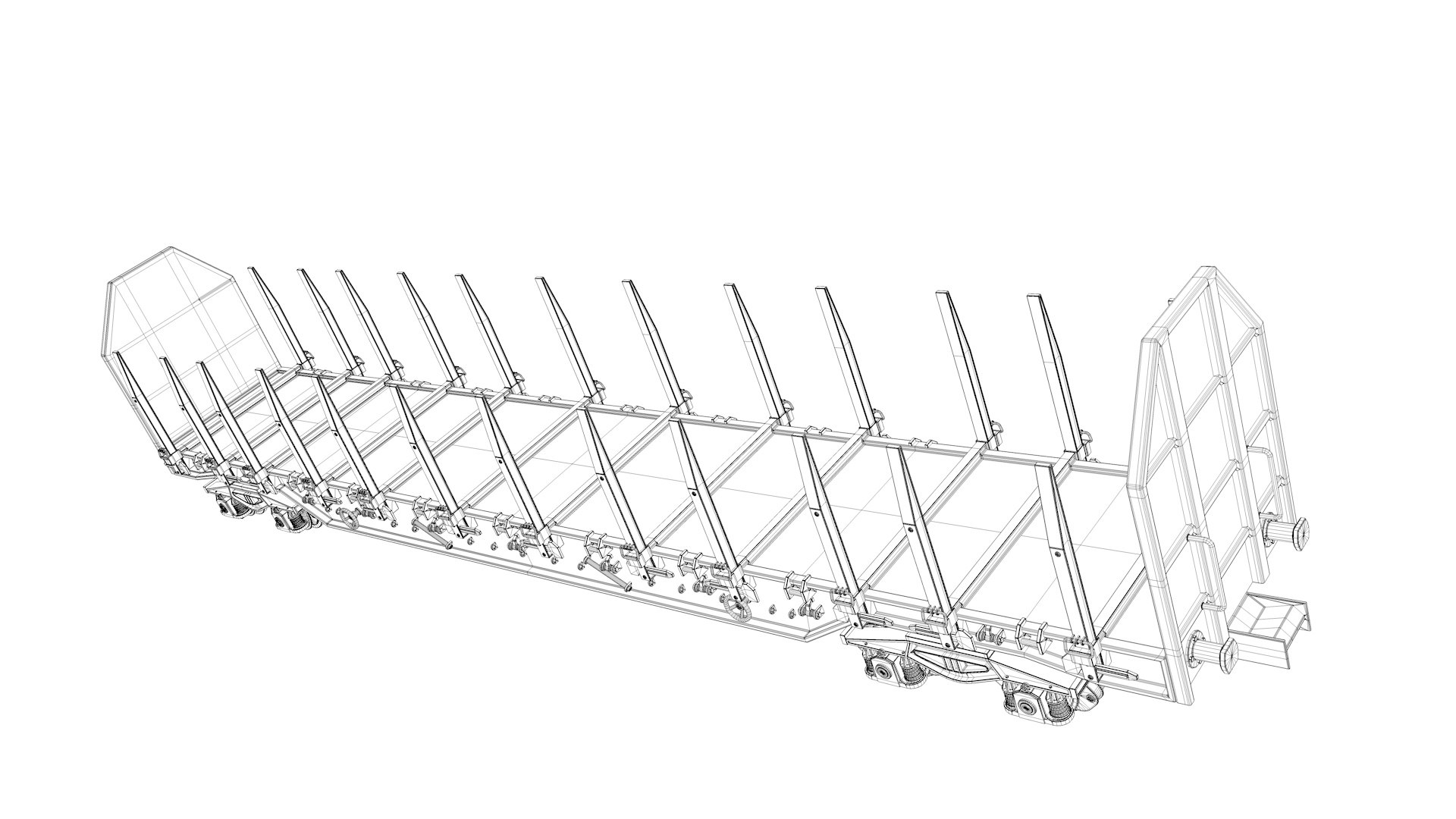 Stake Wagon 3D Model - TurboSquid 1869280