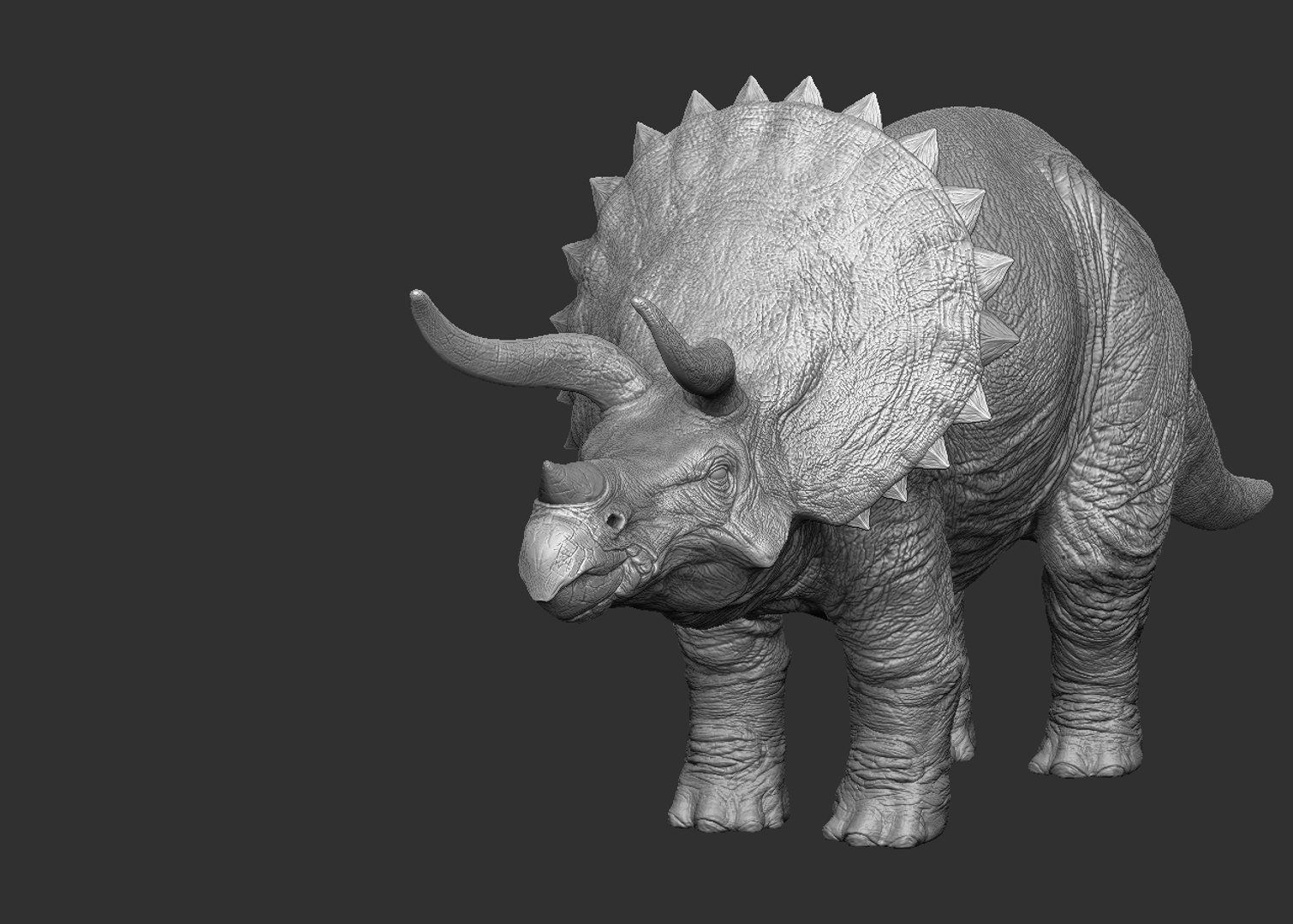 Triceratops ztl zbrush 3D model - TurboSquid 1290537