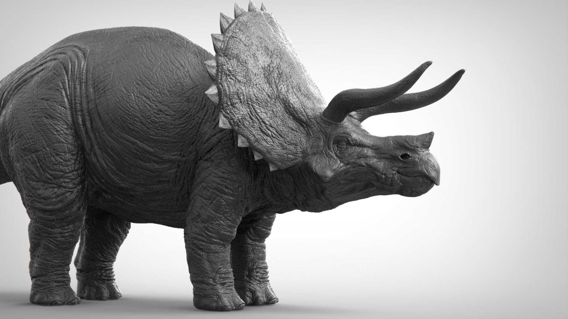 Triceratops ztl zbrush 3D model - TurboSquid 1290537