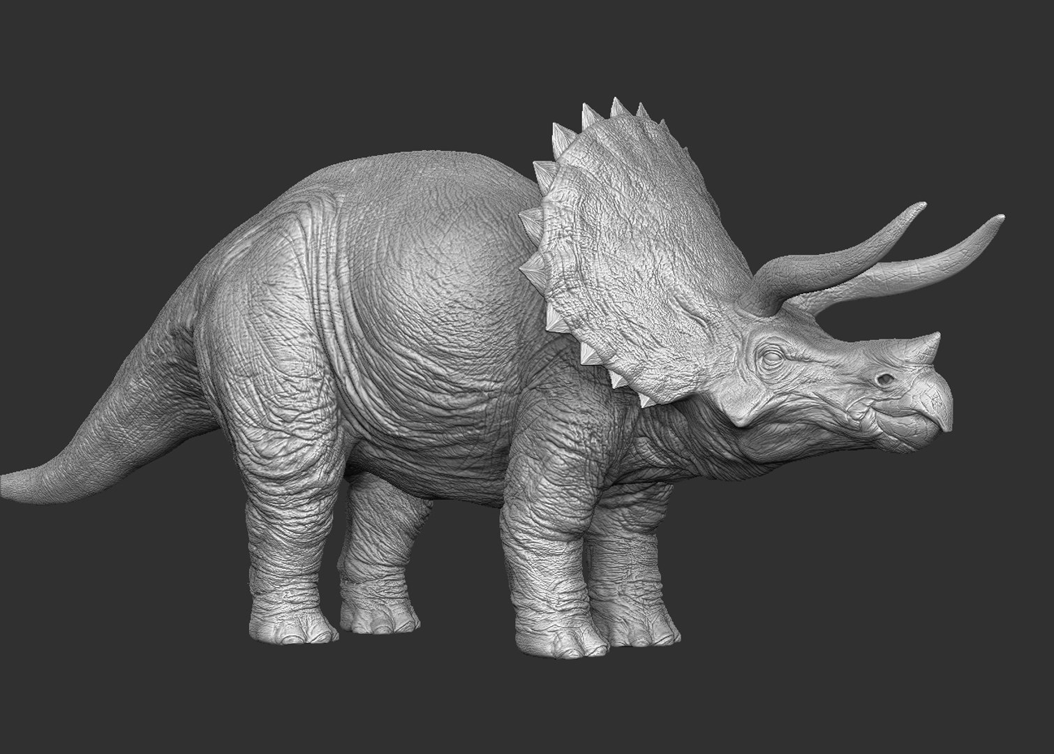 Triceratops ztl zbrush 3D model - TurboSquid 1290537