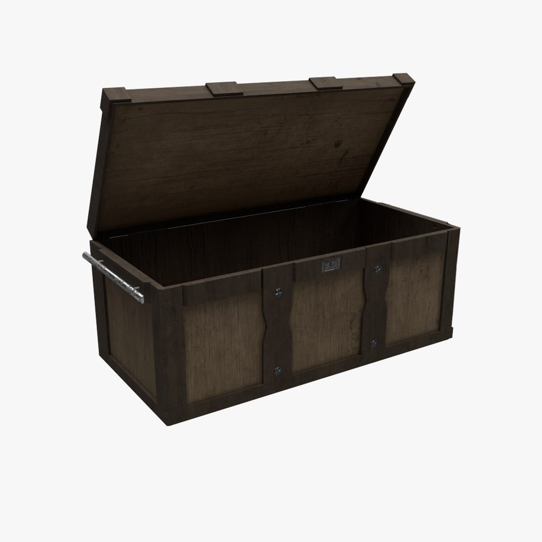 3d Wooden Chest Model Turbosquid 1959225