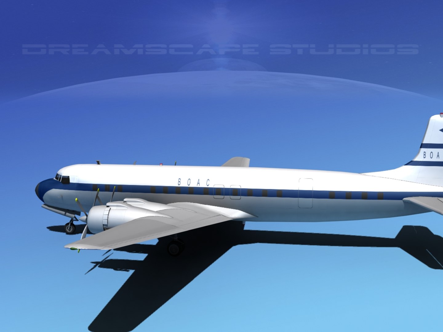 3d douglas dc-7c dc-7 model