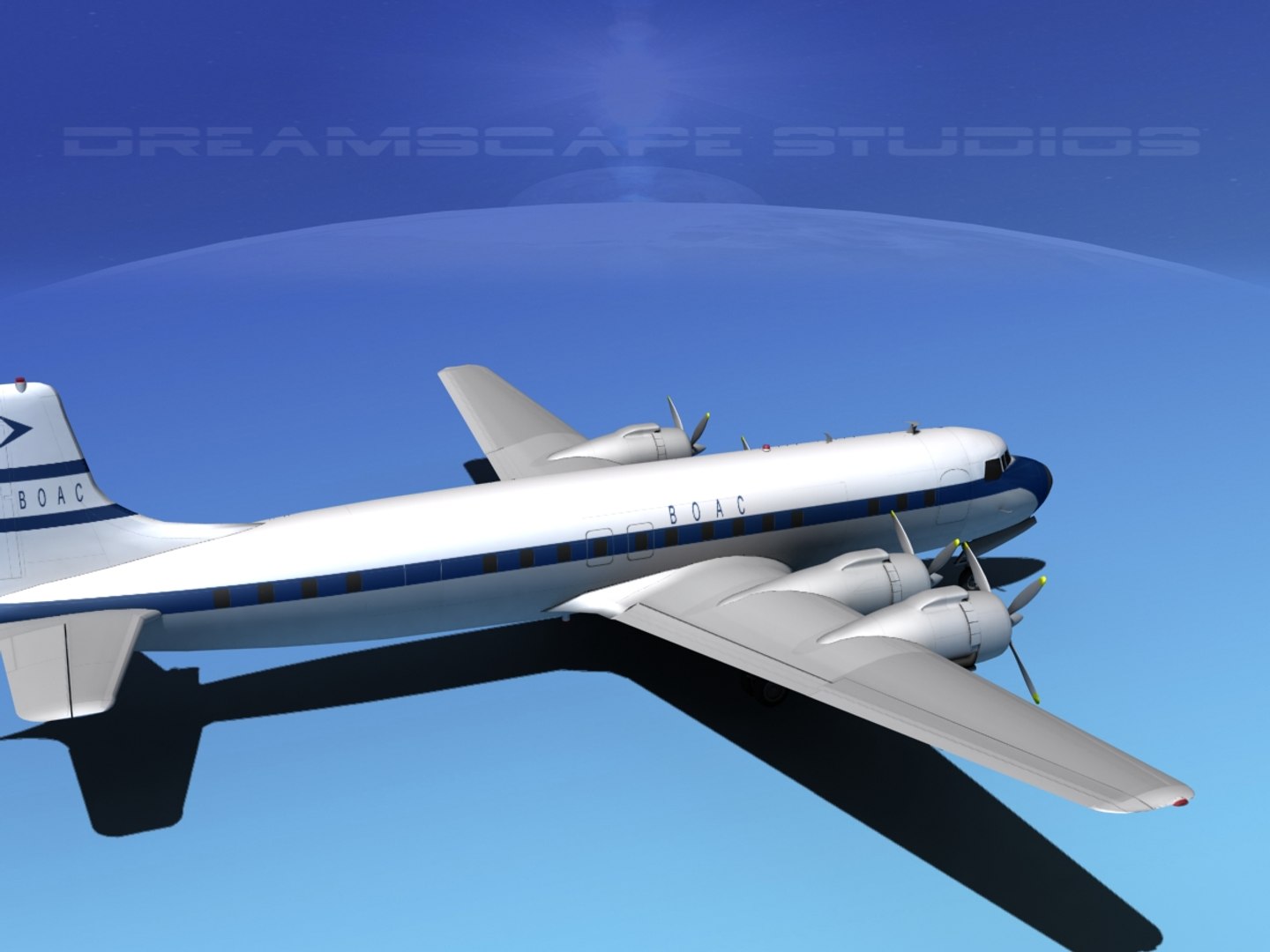 3d douglas dc-7c dc-7 model