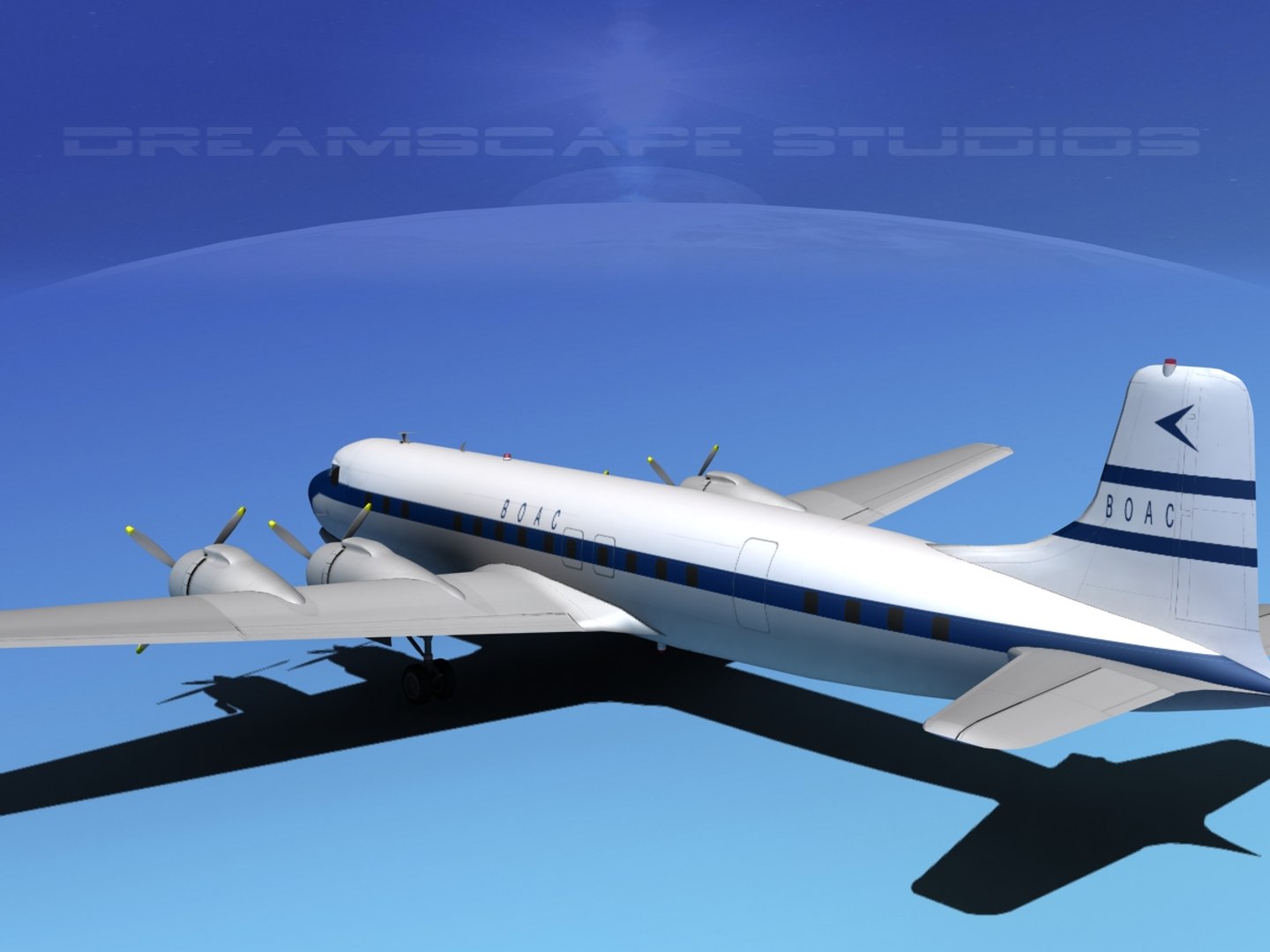 3d Douglas Dc-7c Dc-7 Model