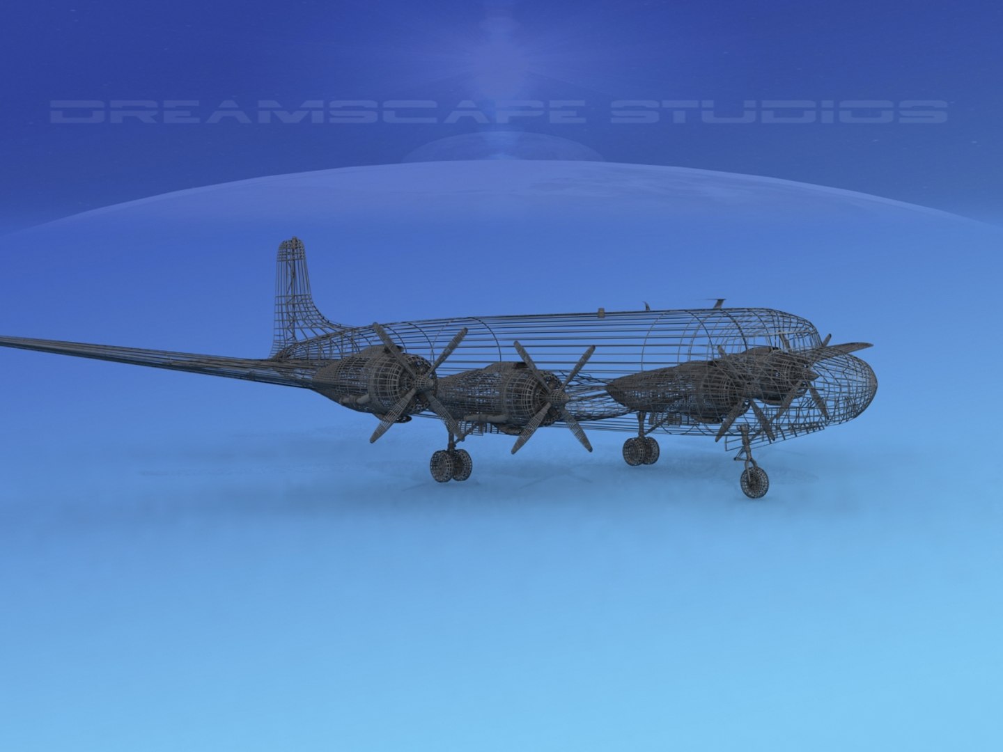 3d Douglas Dc-7c Dc-7 Model